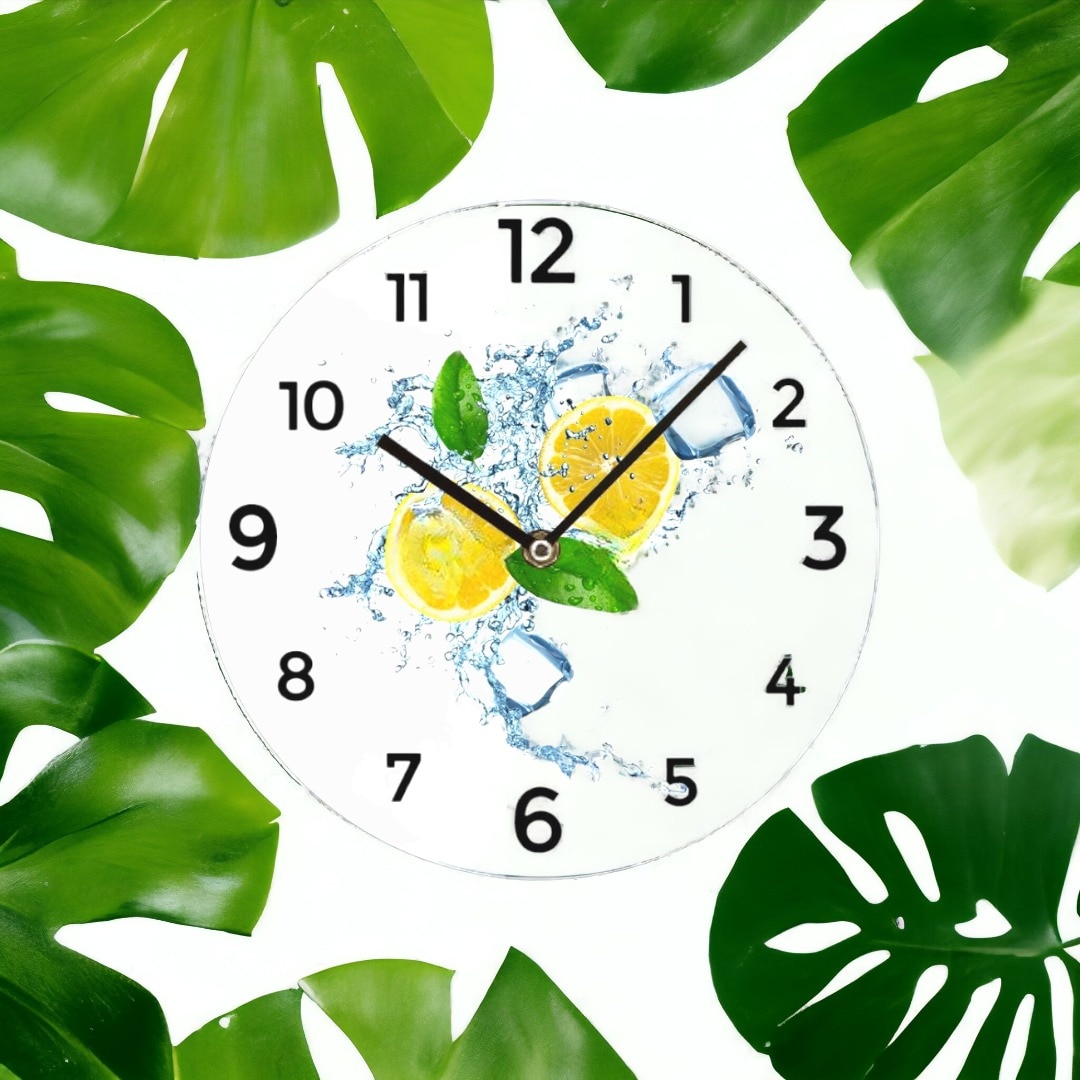 Ceas de perete, din sticla, diametru 30 cm, model Lamaie - eMAG.ro