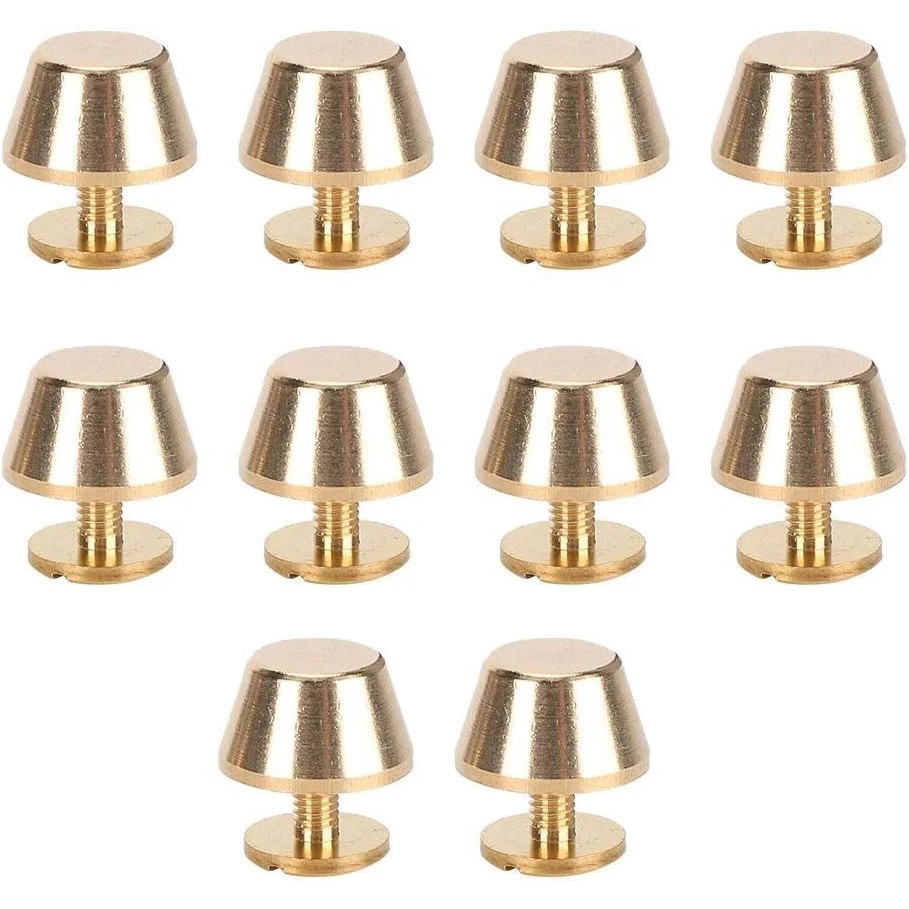 Комплект от 10 декоративни копчета, Месинг, 12 мм, Злато - eMAG.bg
