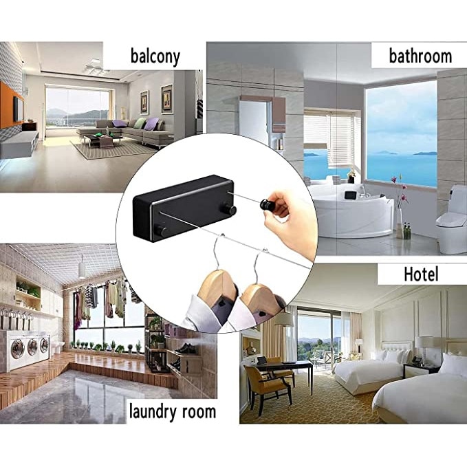 Uscator rufe retractabil, 4.2 m, ABS/Aluminiu, Negru - eMAG.ro