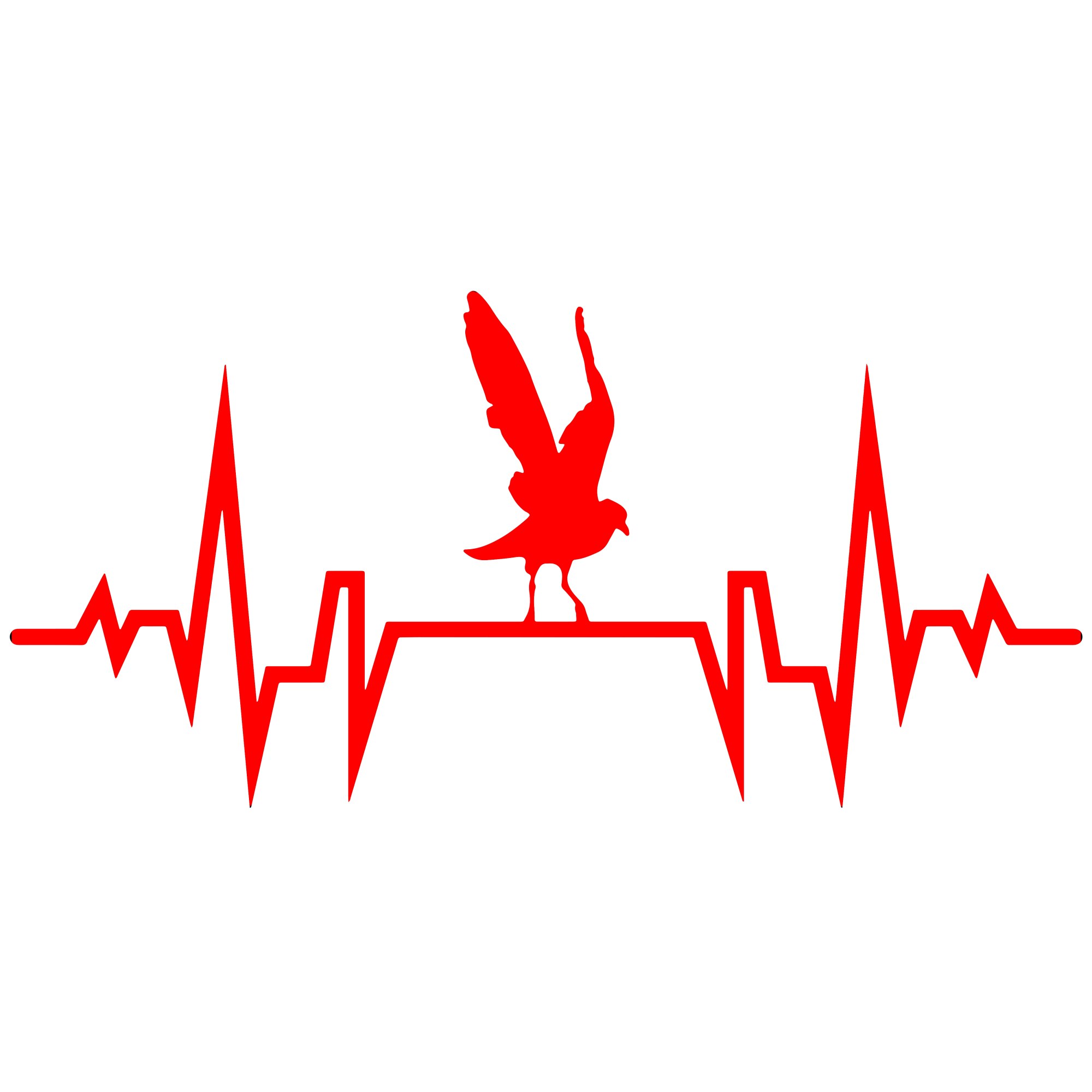 Sticker decorativ pentru perete, auto si geam Ritm cardiac - Pescarus ...