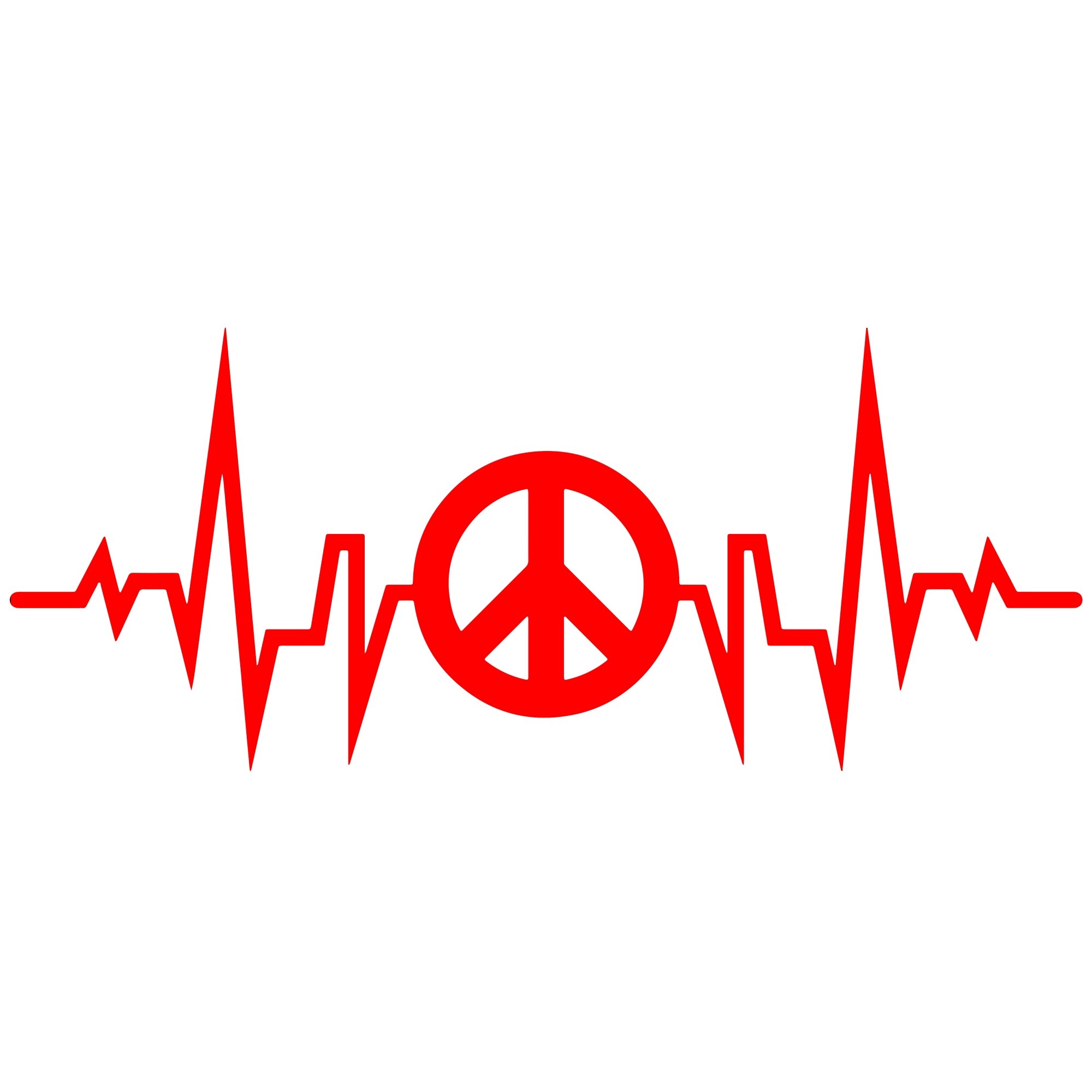 Sticker decorativ pentru perete, auto si geam Ritm cardiac - Semnul ...