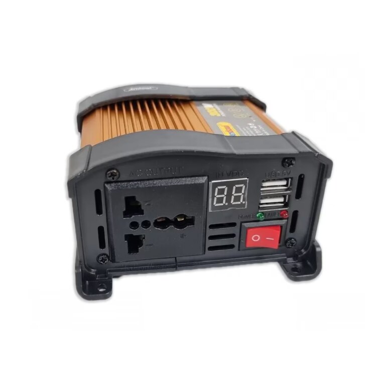 Invertor de Tensiune, 12V-220V, Putere 300W, Unda Sinusoidala Modificata, 2 Porturi USB ...