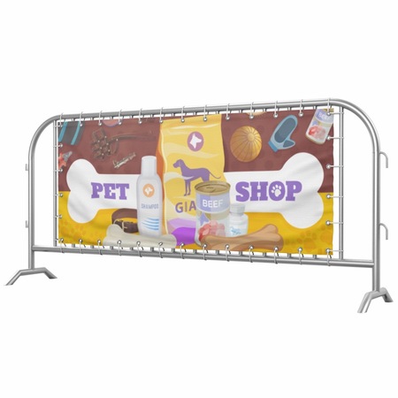 Персонализиран банер, за Pet shop, Priti Global, подгъв и телчета ...