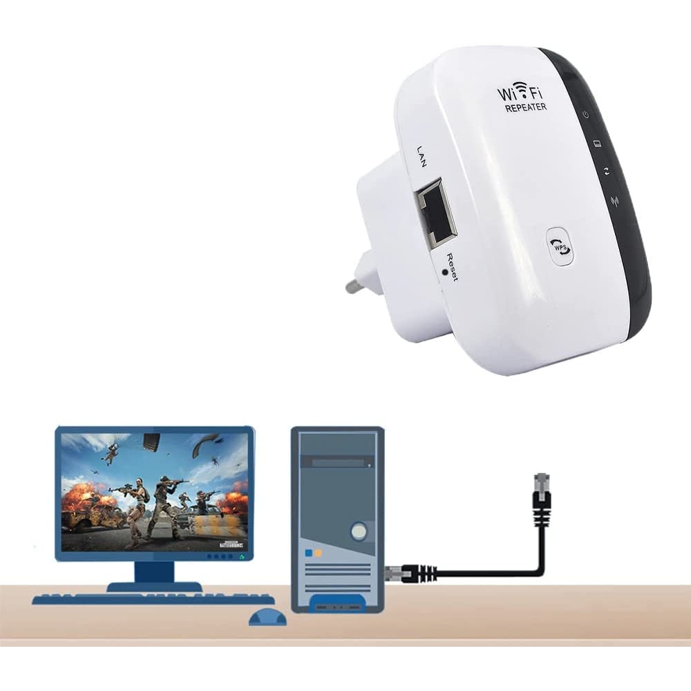 Adaptor Wireless Extender, JENUOS®, Amplificator Semnal Range Wifi, 300 ...