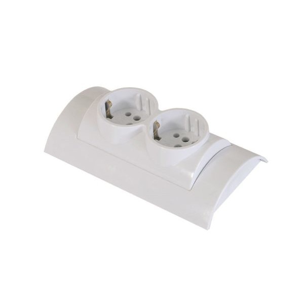 Priza dubla, Atra, Montare exterior, 250V, 16A, Alb - eMAG.ro