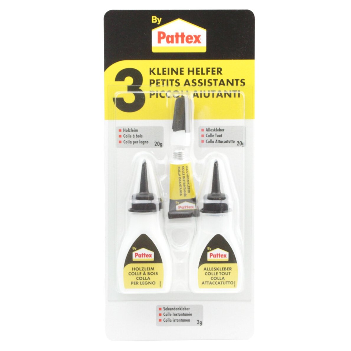 Set de 3 adezivi superglue, adeziv lemn si adeziv universal, Alb-Transparent - eMAG.ro