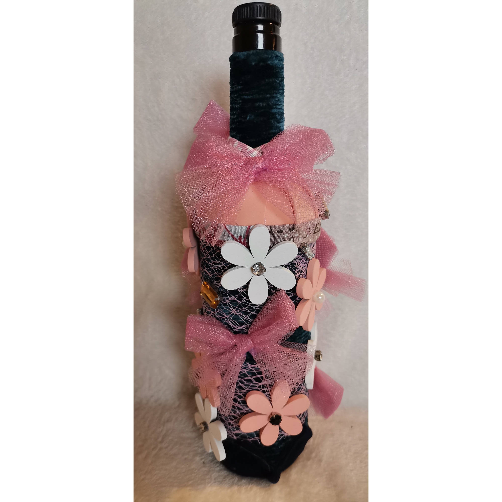 Sticla decorativa pentru alcool, multicolor (predominant roz), 750 ml ...