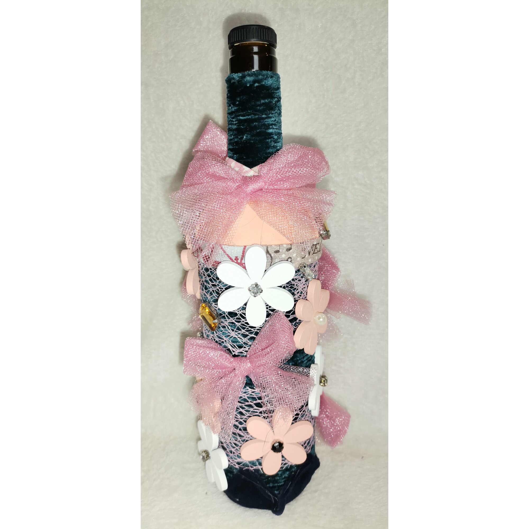 Sticla decorativa pentru alcool, multicolor (predominant roz), 750 ml ...