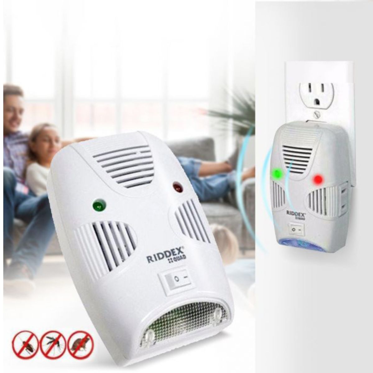 Уред Pest Repelling Aid с ултразвукова защита срещу насекоми, хлебарки ...