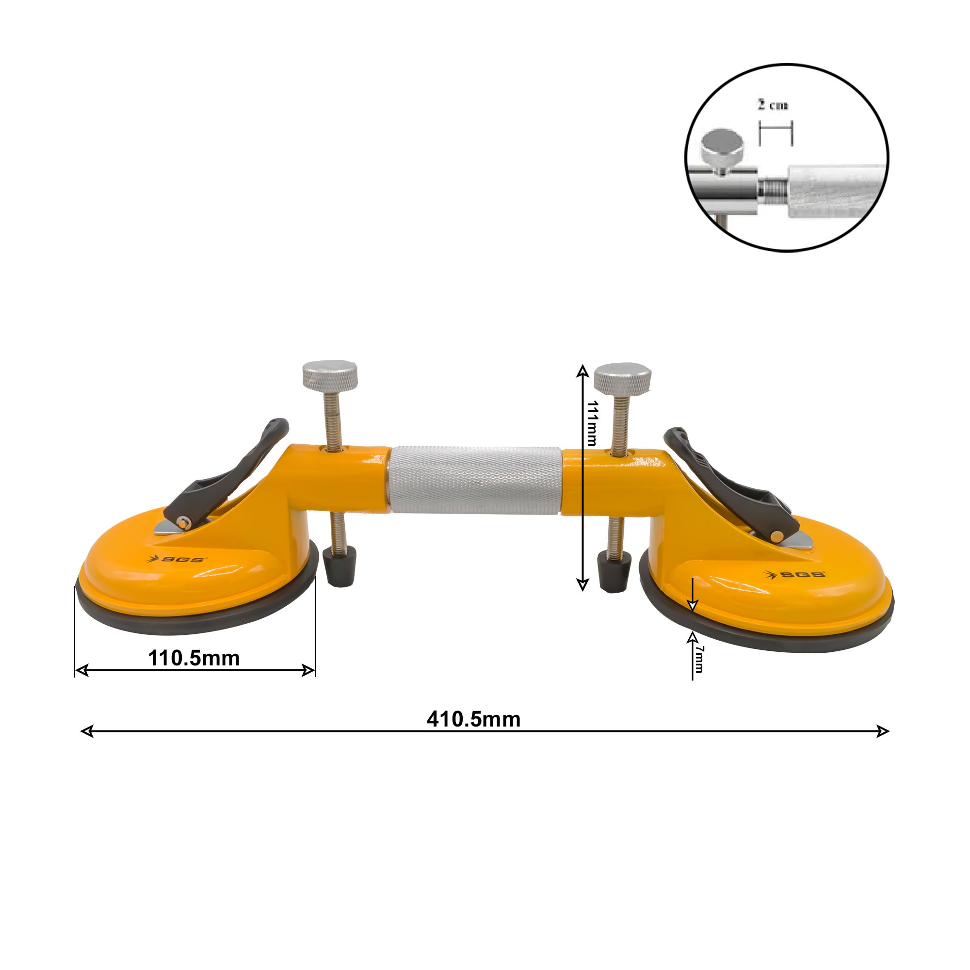 Ventuza dubla profesionala pentru transport si manipulare cu functie de ...