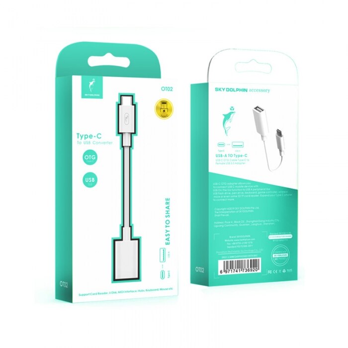 Adaptor telefon, SkyDolphin, USB C, Alb - eMAG.ro