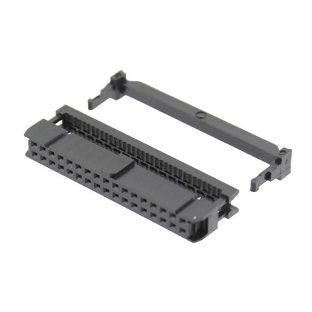 Conector IDC 34 pini, mama, sertizare pe cablu, pas 2.54mm, 503233 ...
