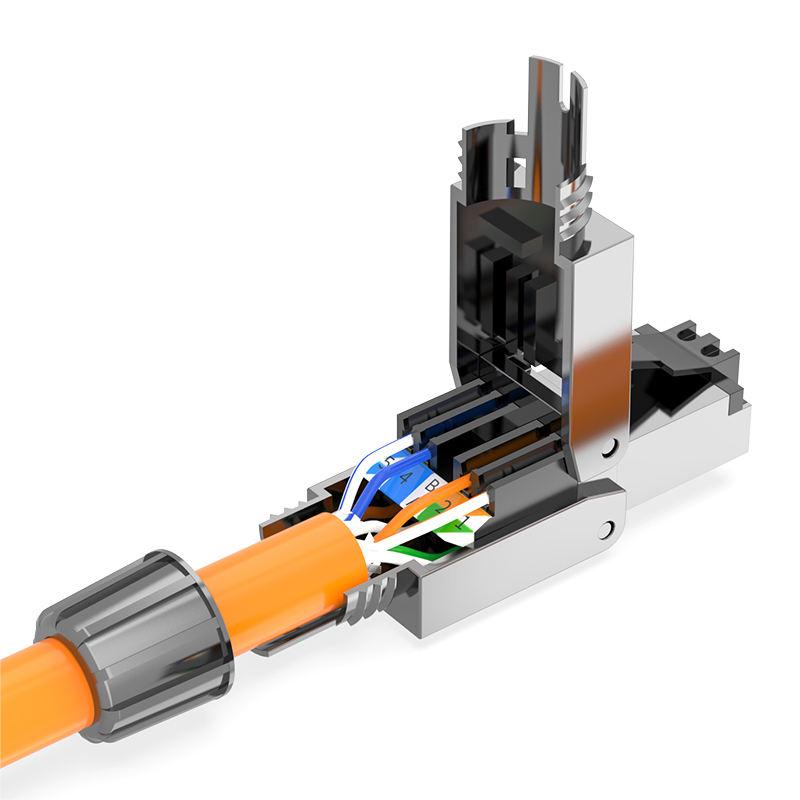 Mufa RJ45 ecranata Cat8 Conector Tool-less Modular - eMAG.ro