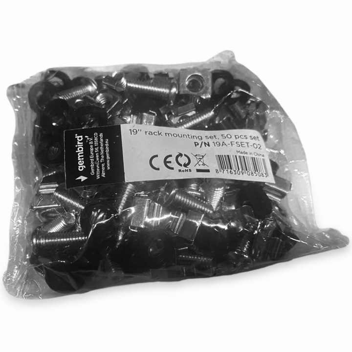 Set montare Gembird pentru rack 19, 50 Seturi, 19A-FSet-02 - eMAG.ro