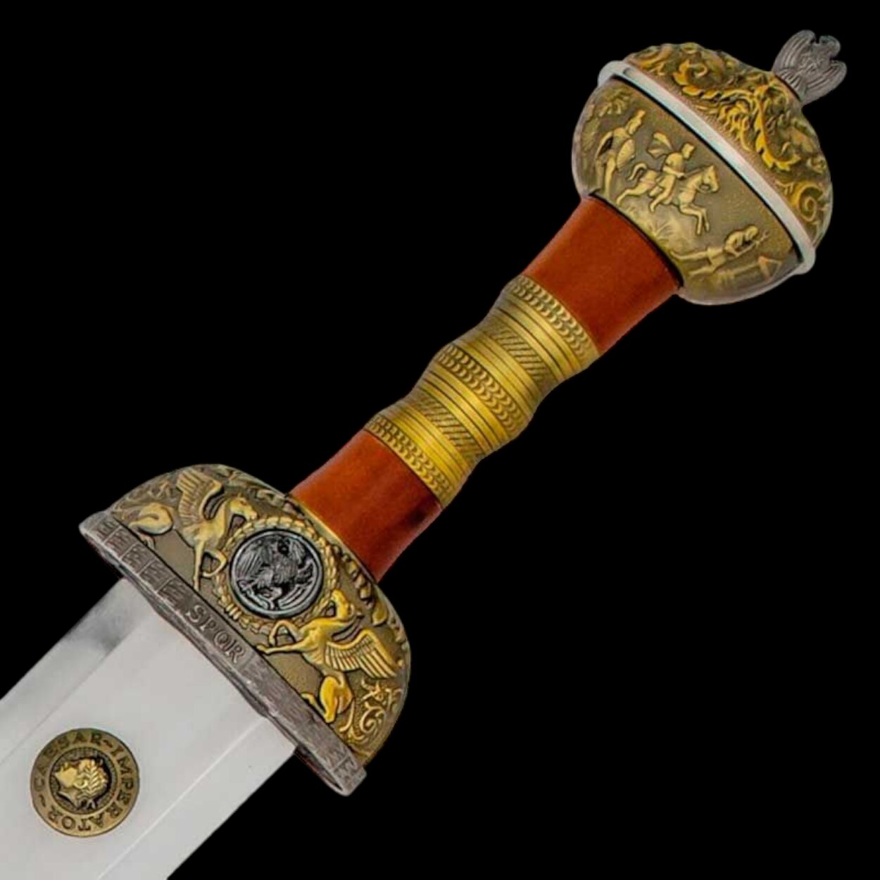 Sabie Gladius Julius Caesar, Gravura, cu Teaca, Decorativa, Otel ...
