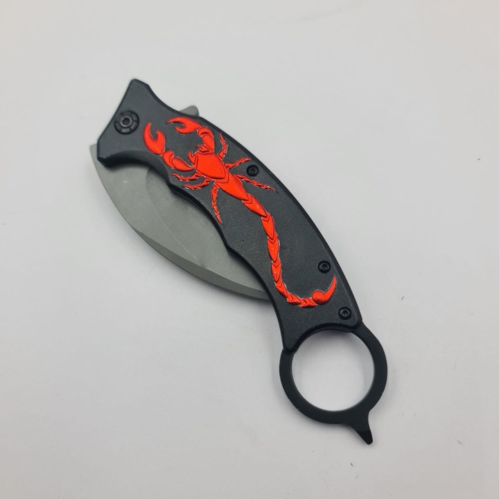 Cutit cu Deschidere Manuala, Prindere Curea, Model Scorpion, Rosu, 23 ...