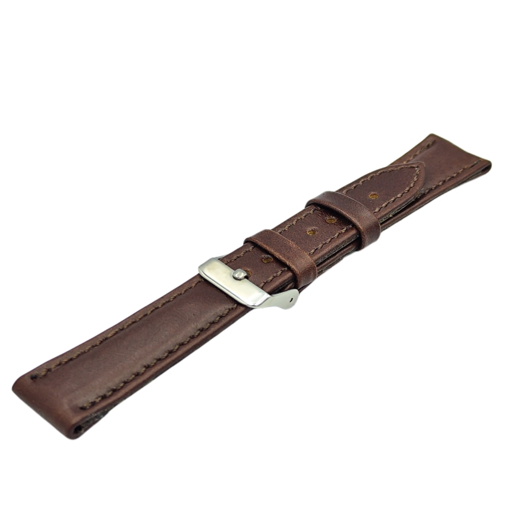Curea ceas Romania 22mm piele naturala maro - eMAG.ro