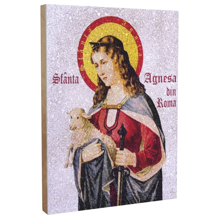 Icoana pe Coaja de Ou, Ecoart Movement, Sfanta Agnesa din Roma, sfant ...