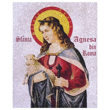 Icoana pe Coaja de Ou, Ecoart Movement, Sfanta Agnesa din Roma, sfant ...