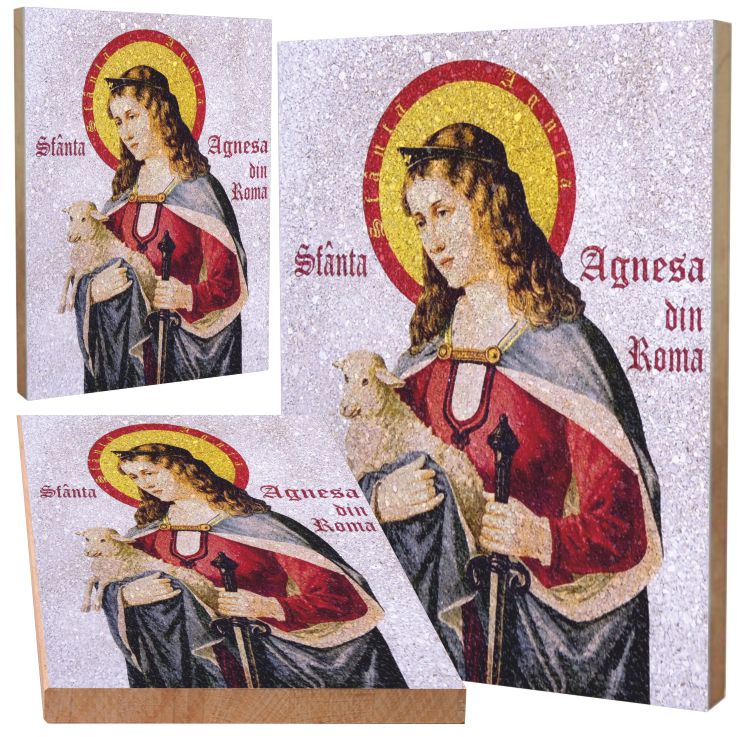Icoana pe Coaja de Ou, Ecoart Movement, Sfanta Agnesa din Roma, sfant ...
