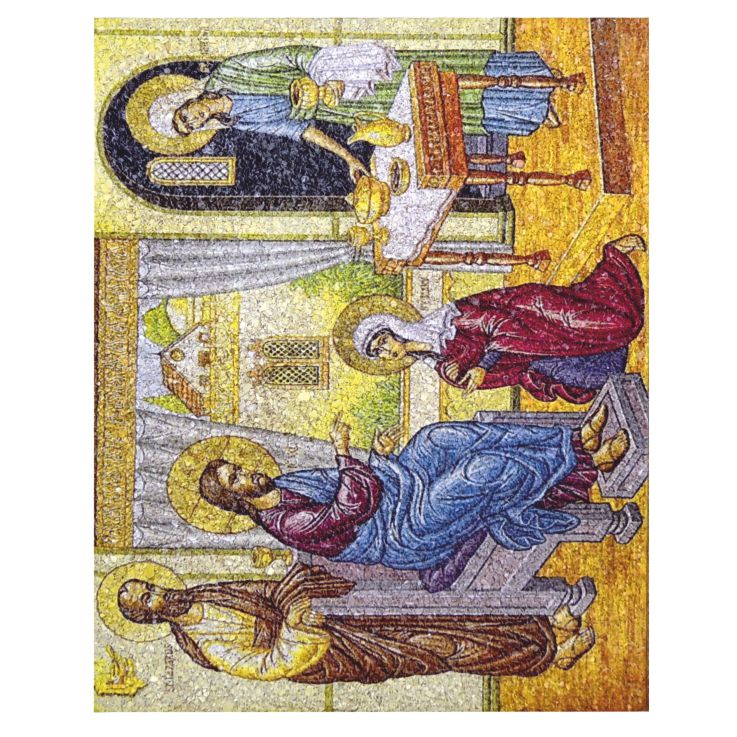 Icoana pe Coaja de Ou, Ecoart Movement, Sfintii Marta si Maria surorile ...