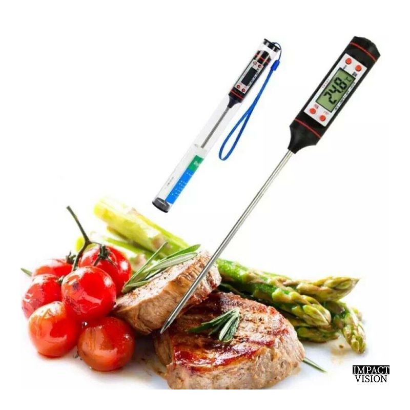 Termometru alimentar Impact Vision® pentru carne, digital, metalic, cu ...