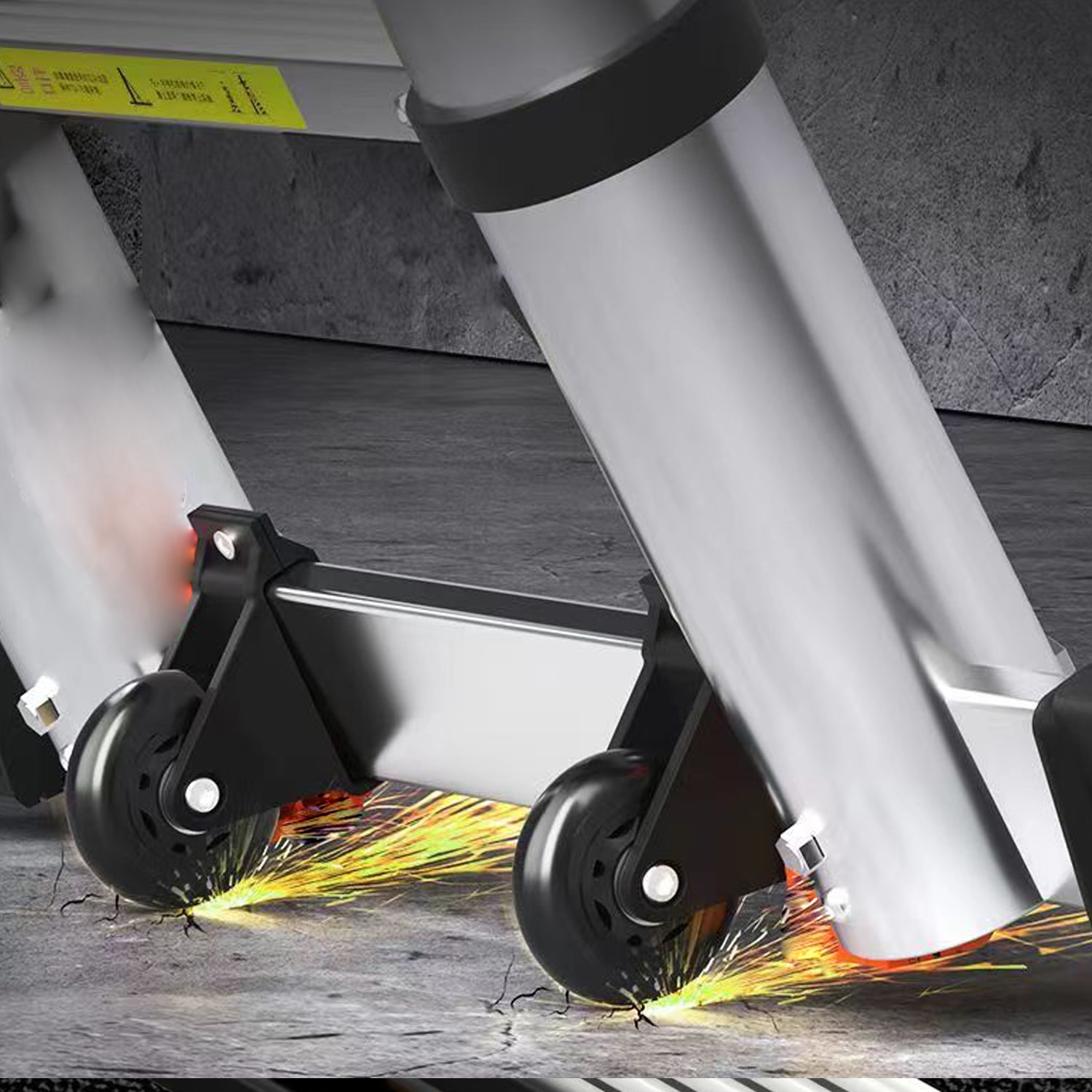 Scara telescopica 2 in 1 Hooha, 5M8-YY1, 7+7 trepte, 5.8 m, Aluminiu, Argintiu - eMAG.ro