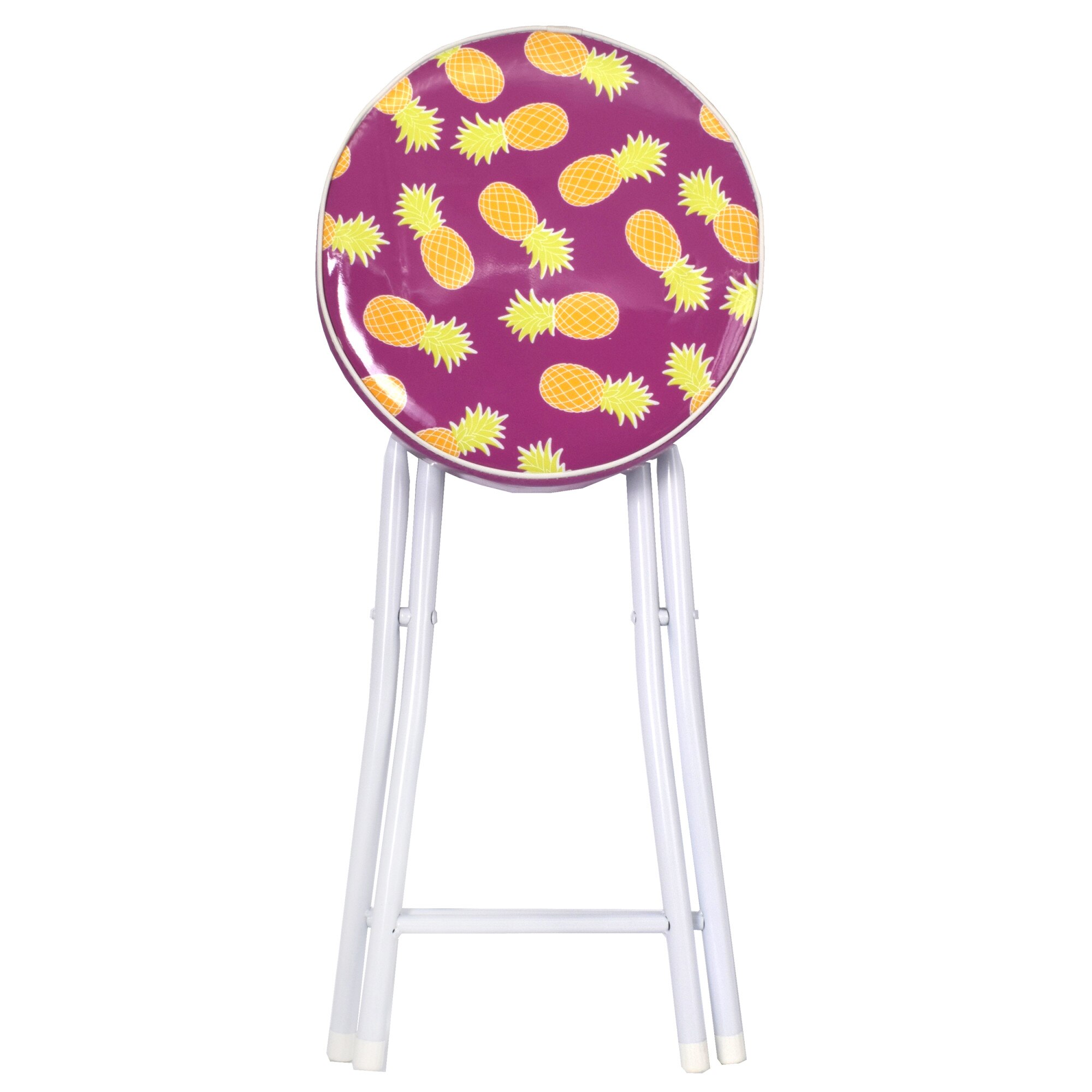 Scaun decorat, roz design ananas pliabil PVC/Metal 30x50 cm, 02920 ...