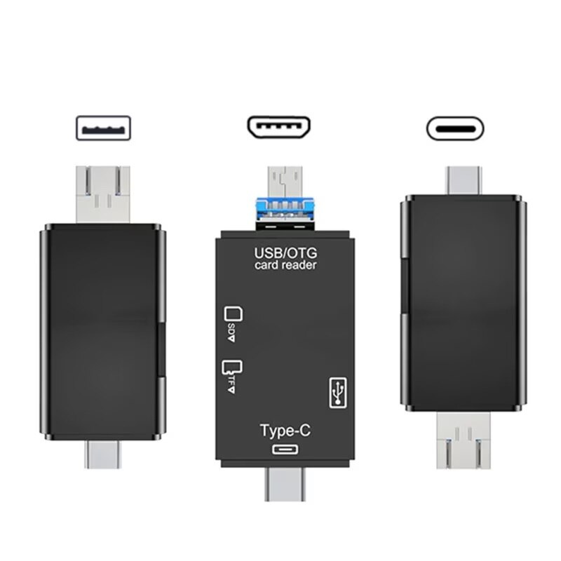 Cititor de Carduri USB, USB Tip-C 3.1, Micro USB, Card SD, MicroSD/TF ...