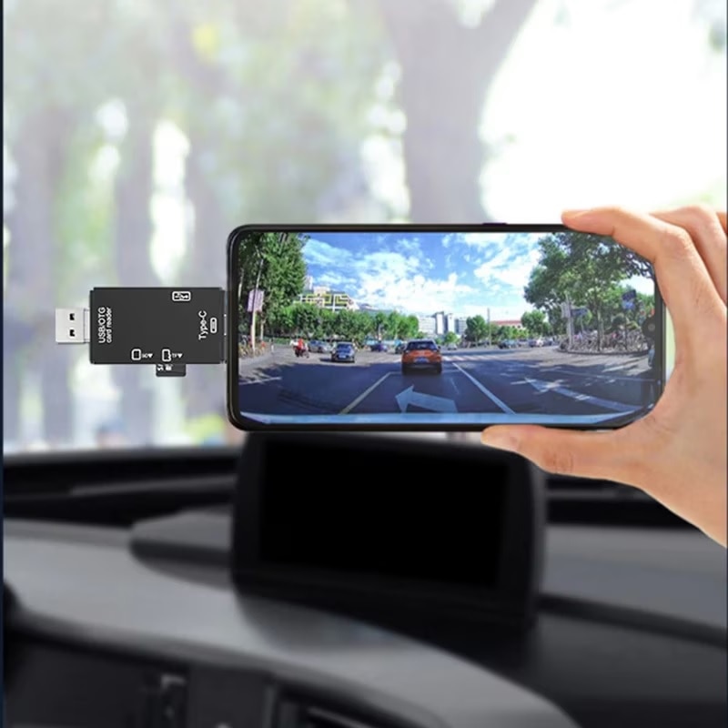 Cititor de Carduri USB, USB Tip-C 3.1, Micro USB, Card SD, MicroSD/TF ...