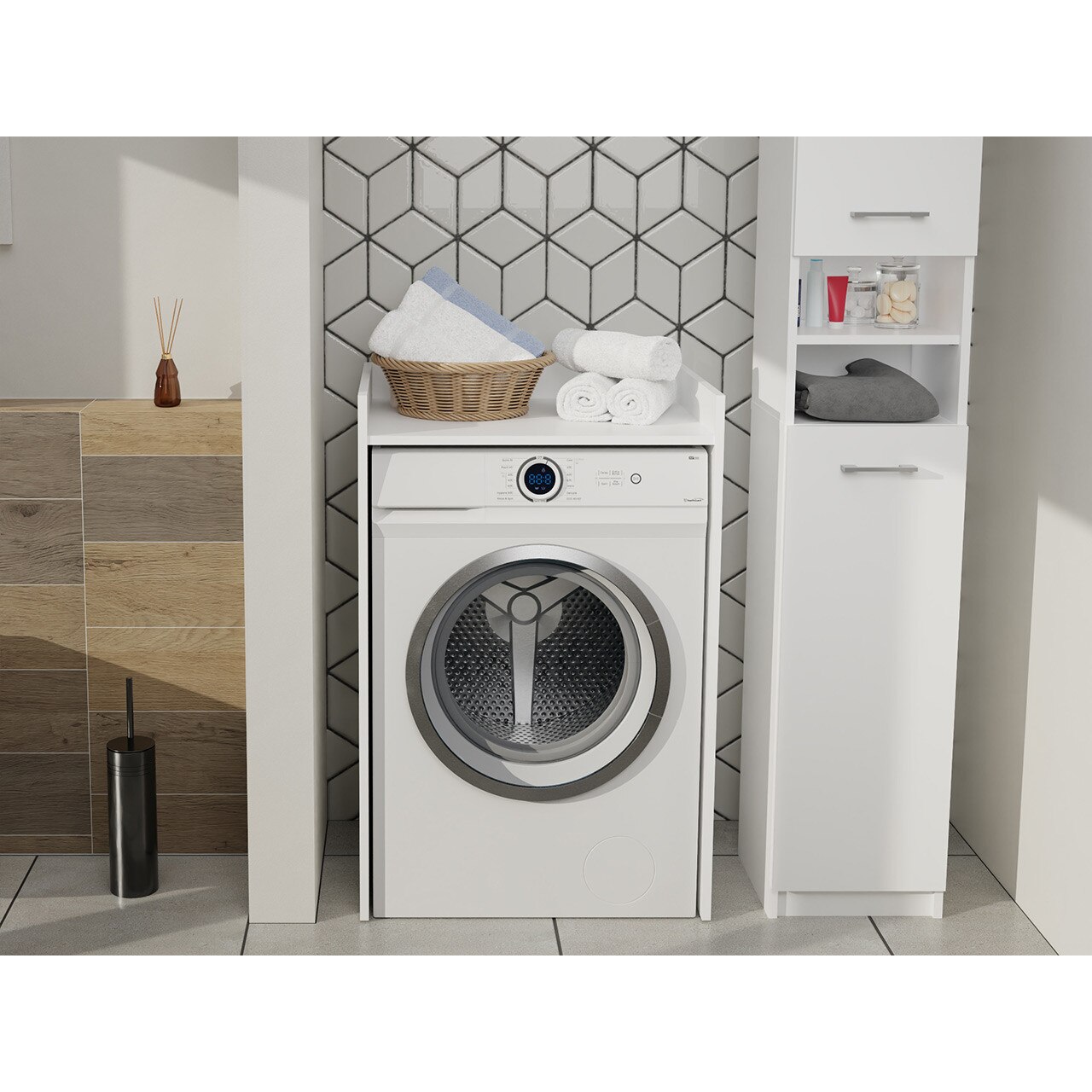 Dulap de baie deasupra masinii de spalat Nukint NP, MIRJAN 2464x50x98 ...