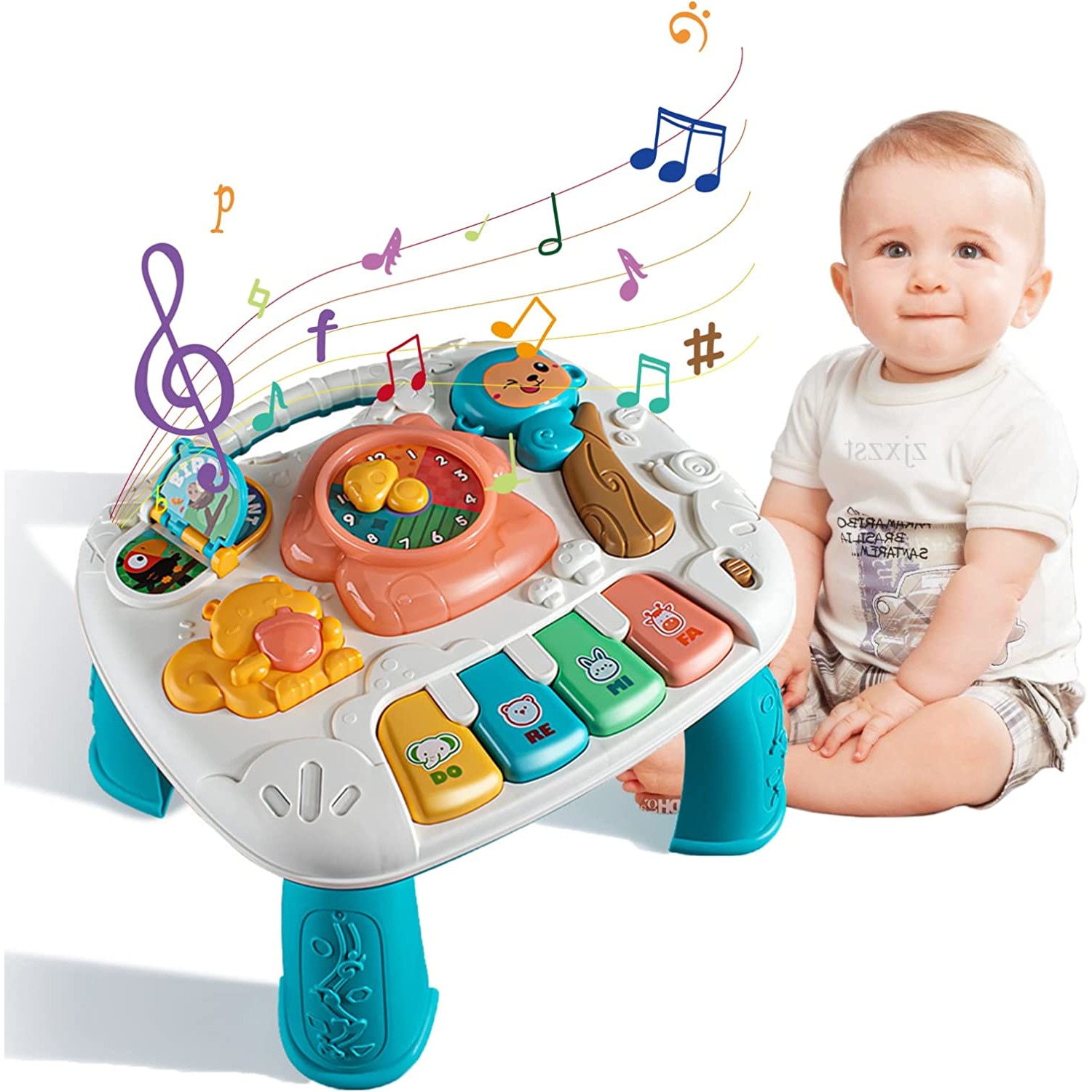 Masuta interactiva bebelusi 5 in 1, ISP LikeSmart BBY Learning Table ...