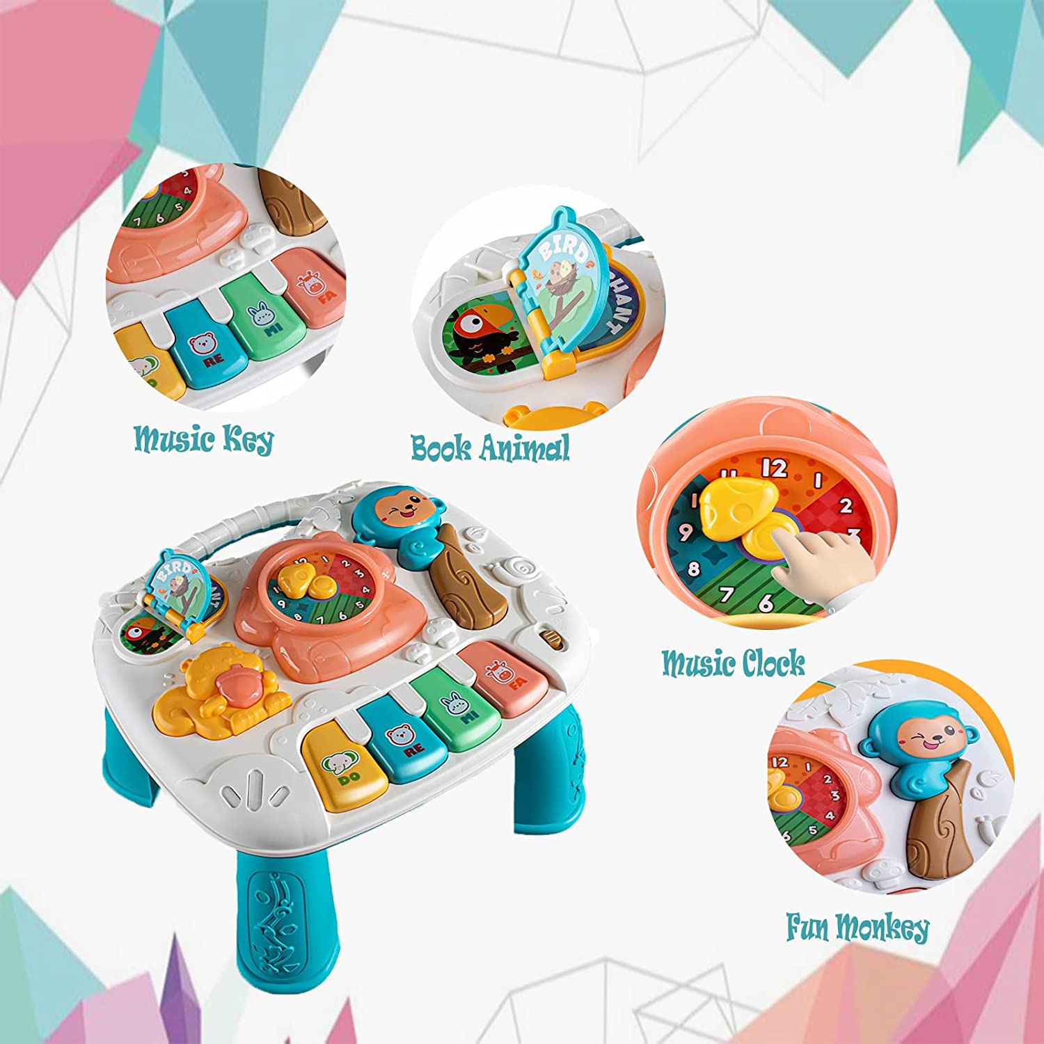 Masuta interactiva bebelusi 5 in 1, ISP LikeSmart BBY Learning Table ...