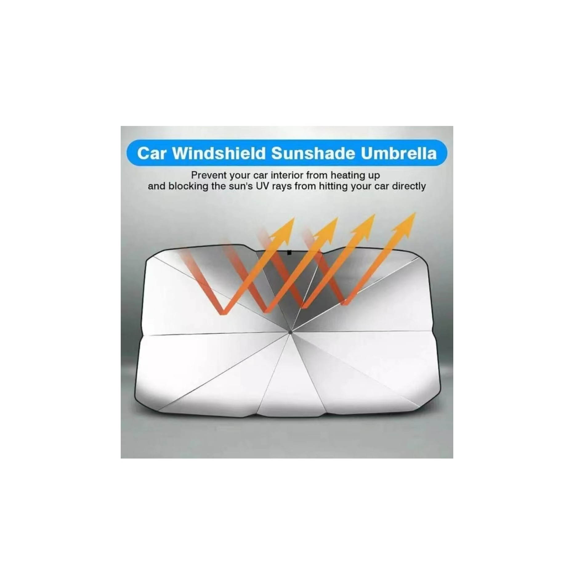 Parasolar Auto Pliabil pentru Masina, in Forma de Umbrela, Rezistent UV ...