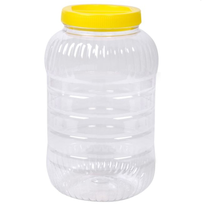 Borcan cu capac, plastic, galben/transparent, 5l, 11x27 cm - eMAG.ro