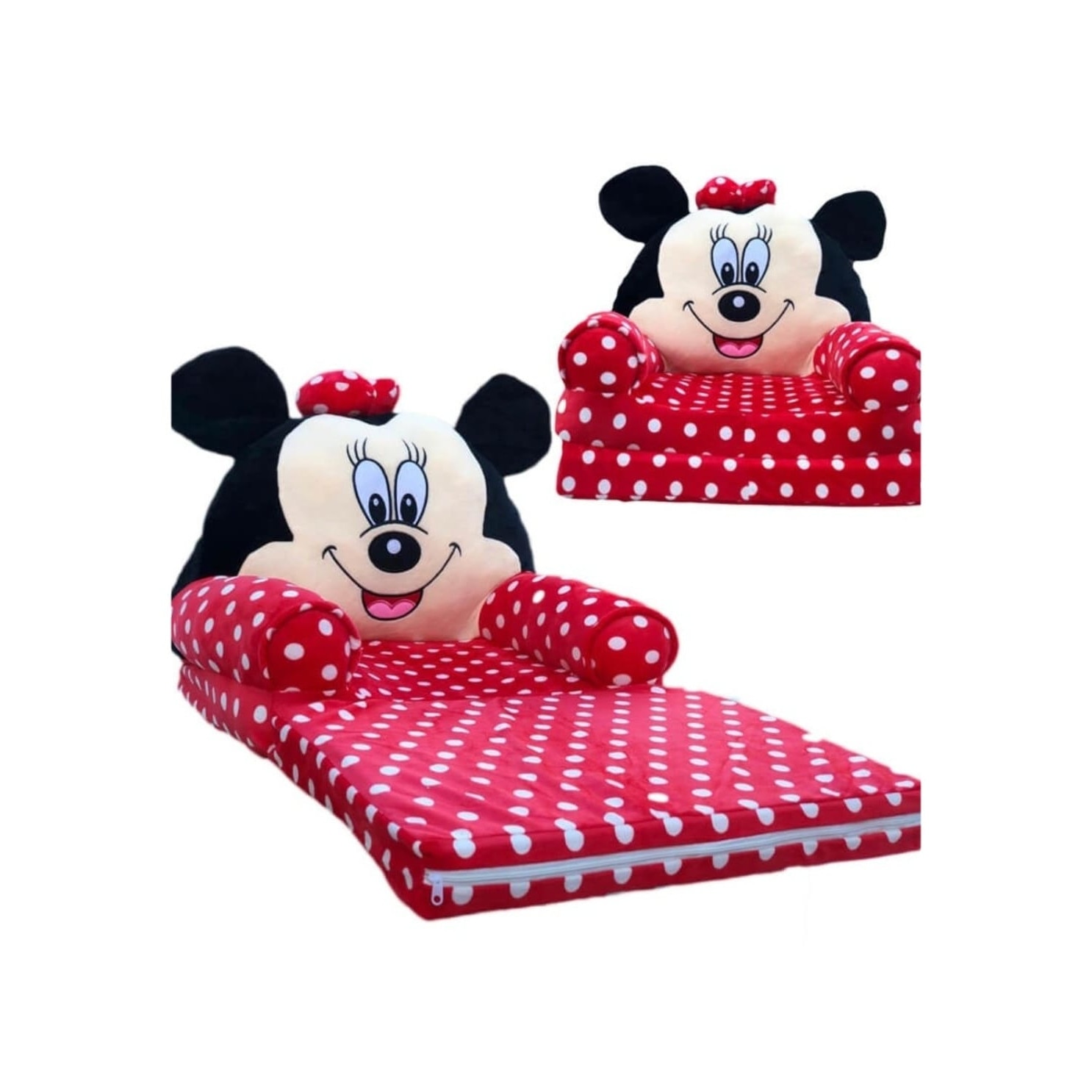 Fotoliu de plus, Minnie Mouse, rosu, 50 cm, 1 an+ - eMAG.ro