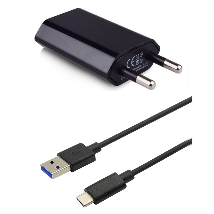Incarcator Complet Quick Charge 2A USB cu Cablu Type-C 1 metru inclus ...