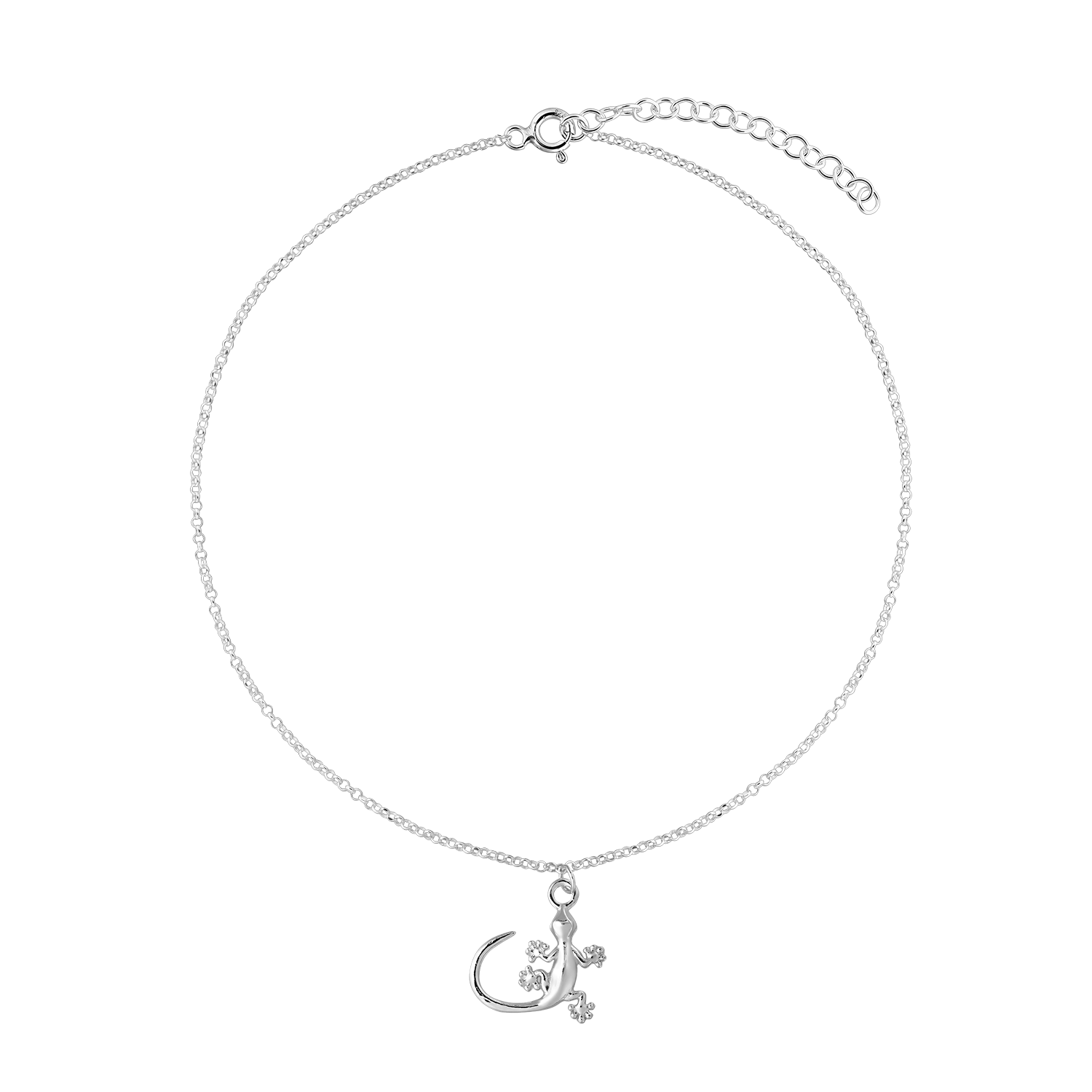 Bratara de picior din argint, soparla, 22-27 cm - eMAG.ro