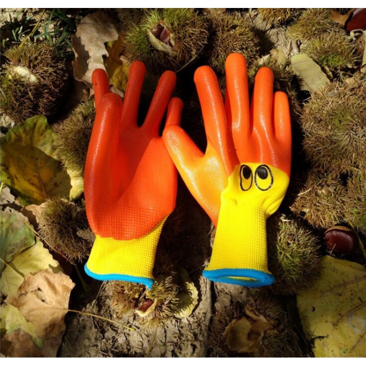 Manusi de gradinarit pentru copii, Fibra de bambus, 5-7 ani, Multicolor ...