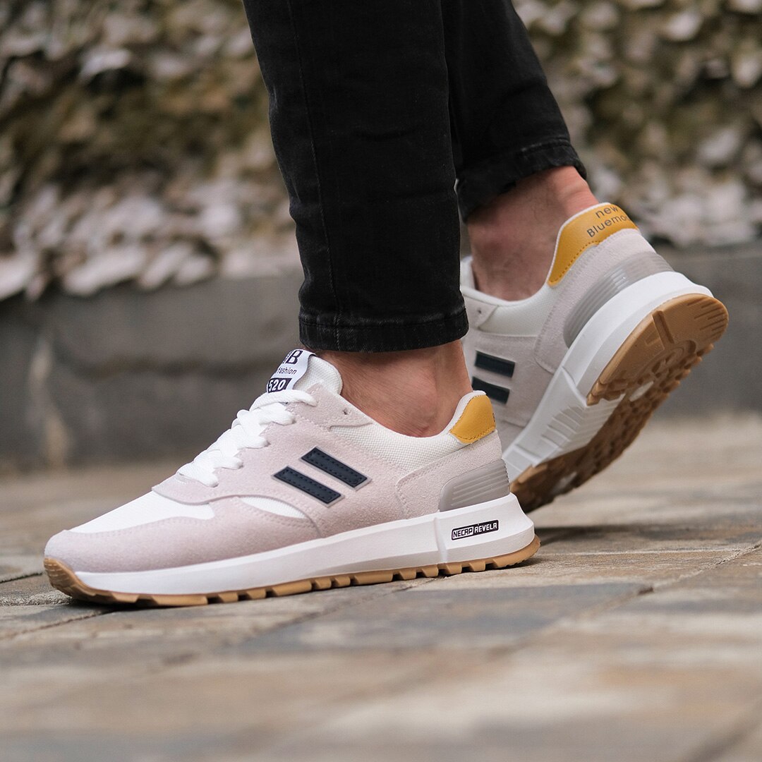 Pantofi Sport Barbati, Reve, Piele Ecologica/Panza, Alb/Negru 41 - eMAG.ro