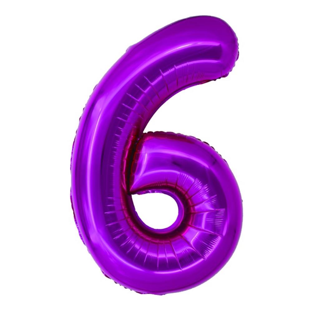 Balon Folie Cifra 6 Roz Daco, 100 cm - eMAG.ro