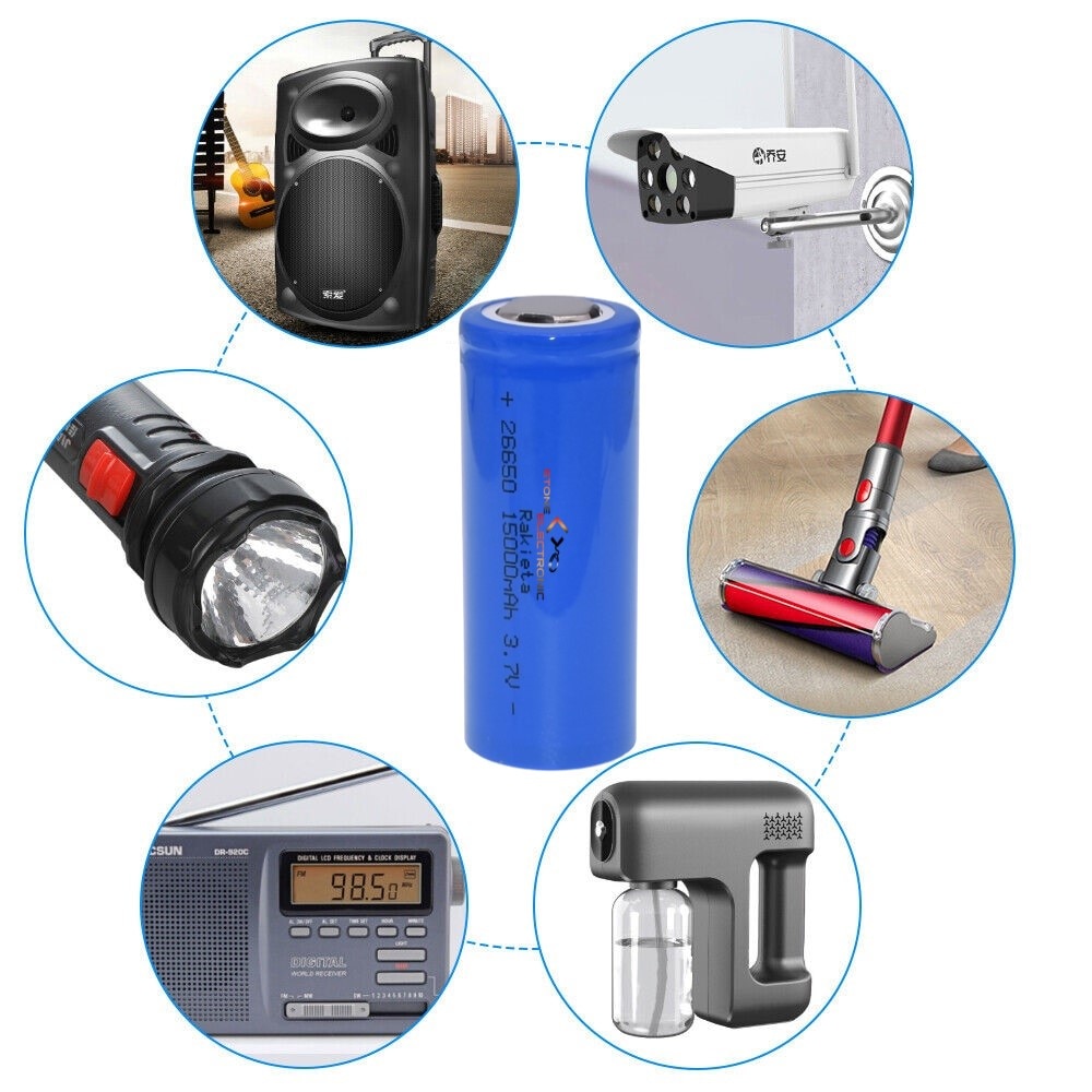 Set 4 Acumulatori Rakieta ST-26650 Li-Ion 15000mAh, 3.7v, Stone ...