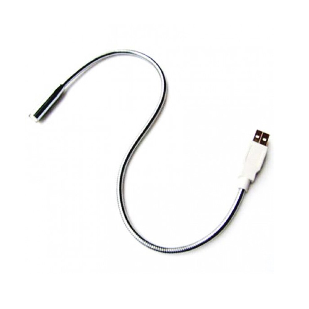 Lampa USB cu LED pentru laptop, cu brat flexibil, Maxx, argintiu - eMAG.ro