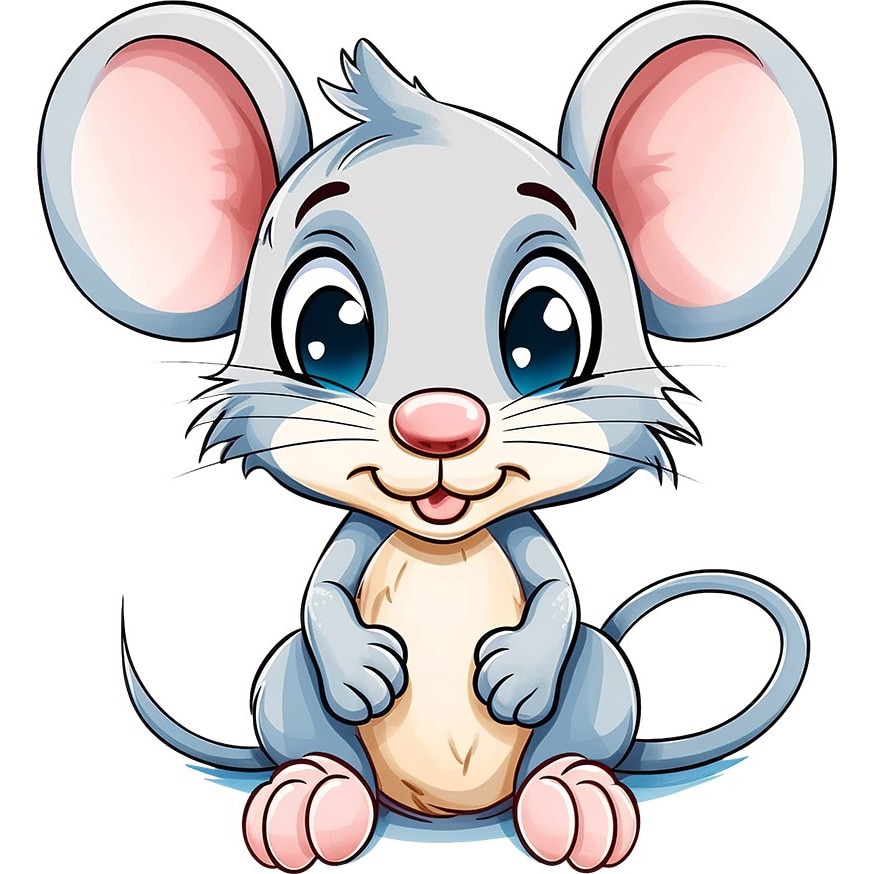 Sticker decorativ, Soricel, Gri, 65 cm, 1293STK-5 - eMAG.ro