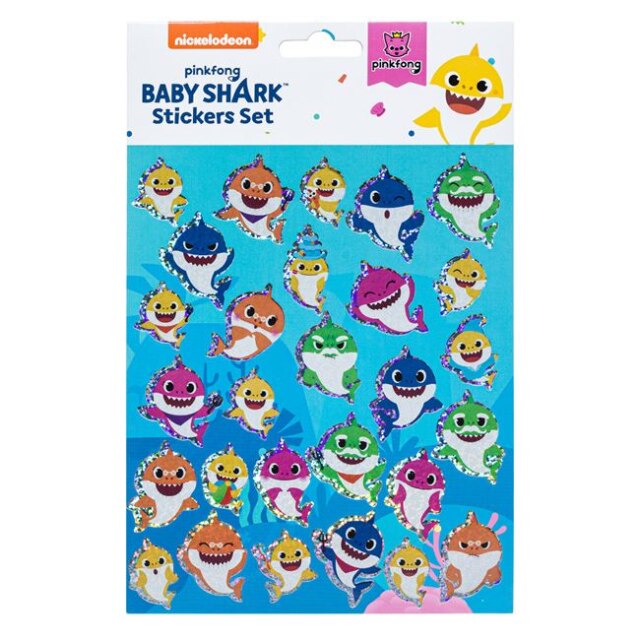 Set Evia multicolor cu 200 stickere "Baby Shark" - eMAG.ro