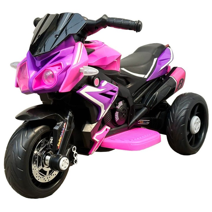 Motocicleta electrica pentru copii QLS 801, 88 x 42 x 53 cm, roti EVA ...