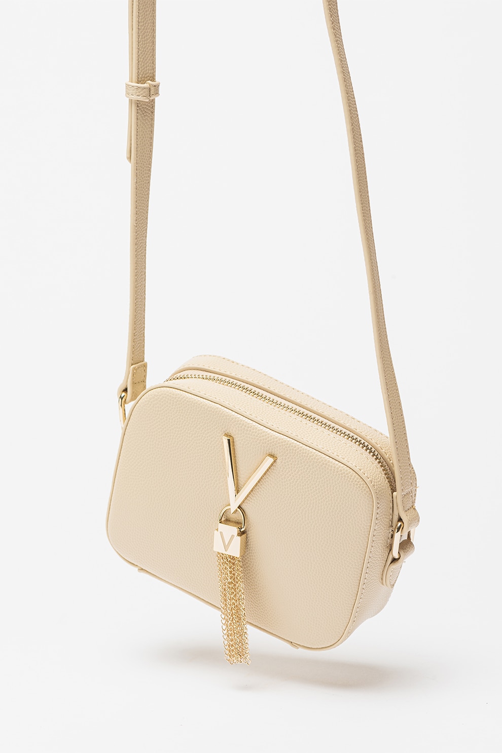 Valentino Bags, Geanta crossbody de piele ecologica Divina, Bej - eMAG.ro