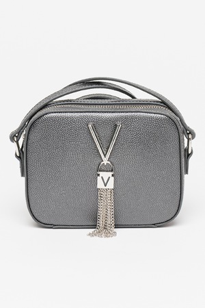 Valentino Bags, Geanta crossbody de piele ecologica Divina, Argintiu ...