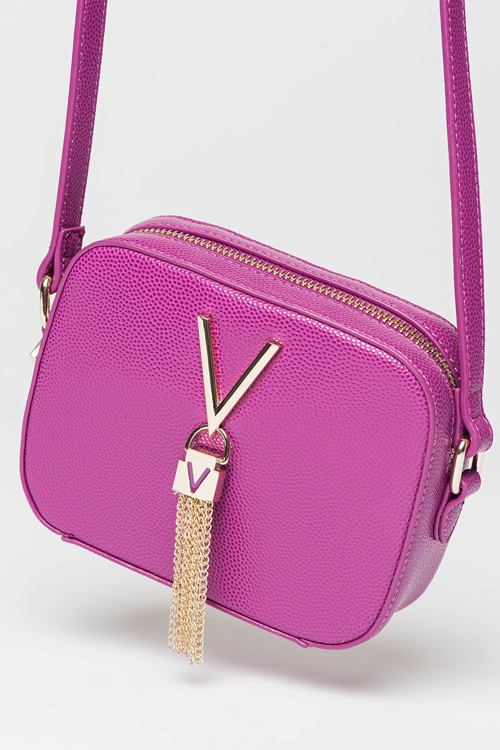 Valentino Bags, Geanta crossbody de piele ecologica Divina, Roz ...