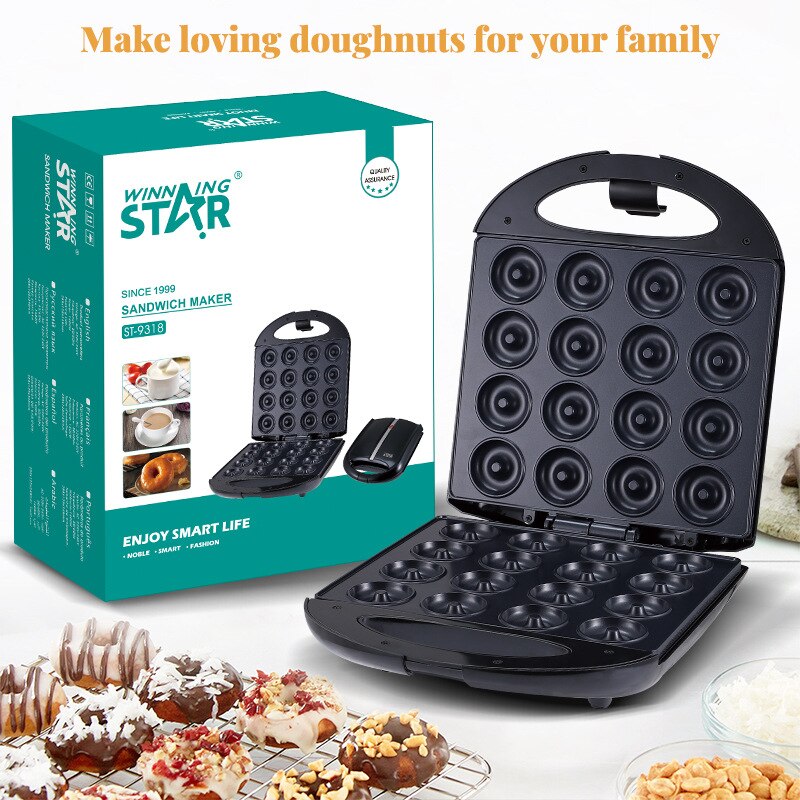Aparat pentru vafe, Winning, Multifunctional, 1000W, Negru - eMAG.ro